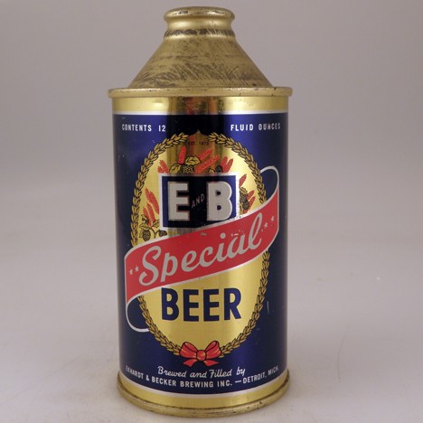 E and B Special Beer 160-15 at Breweriana.com