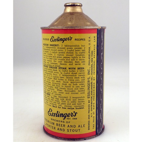 Esslinger's Premium Beer 208-14 at Breweriana.com