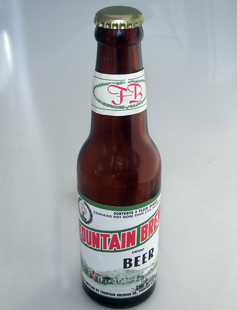 Fountain Brew Export Beer 7 Ounce at Breweriana.com