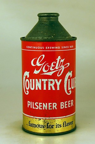 Goetz Country Club Beer 165-15 at Breweriana.com