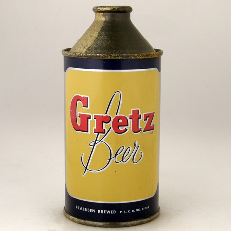 Gretz Beer Yellow 167-31 at Breweriana.com