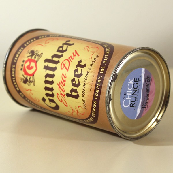 Gunther Extra Dry Beer 078-25 at Breweriana.com