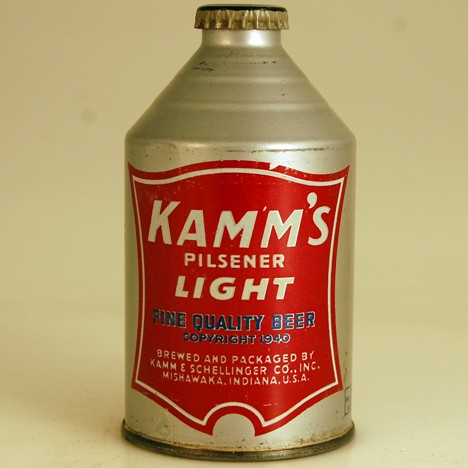 Kamm's Pilsener Light 196-05 at Breweriana.com