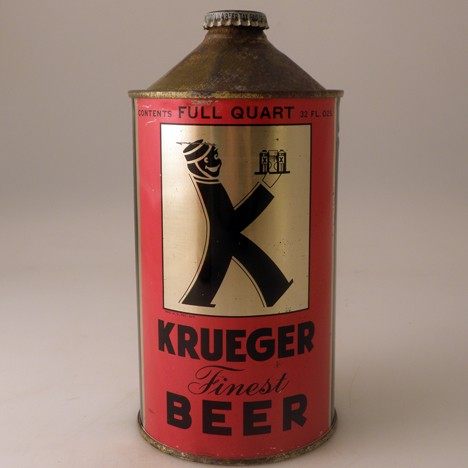 Krueger Finest Beer Quart 213-17 at Breweriana.com