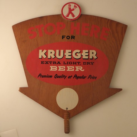 Krueger Point of Sale Sign at Breweriana.com