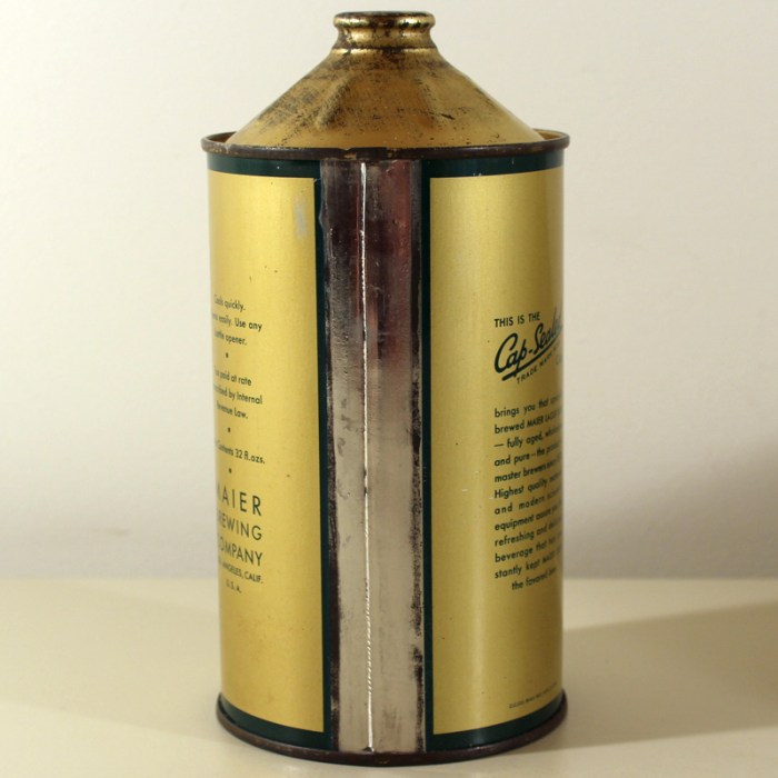 Maier Gold Label Beer "Whopper" 214-14 at Breweriana.com