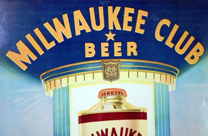 Milwaukee Club Beer "Only 10 Cents A Can" Framed Cardboard Sign at ...