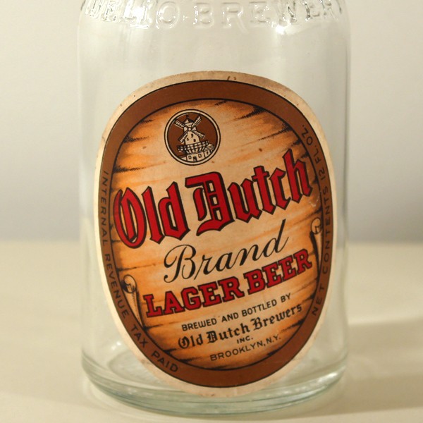 Old Dutch Brand Lager Beer Steinie at Breweriana.com