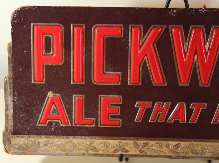 Pickwick Ale Faux Lighted Sign at Breweriana.com