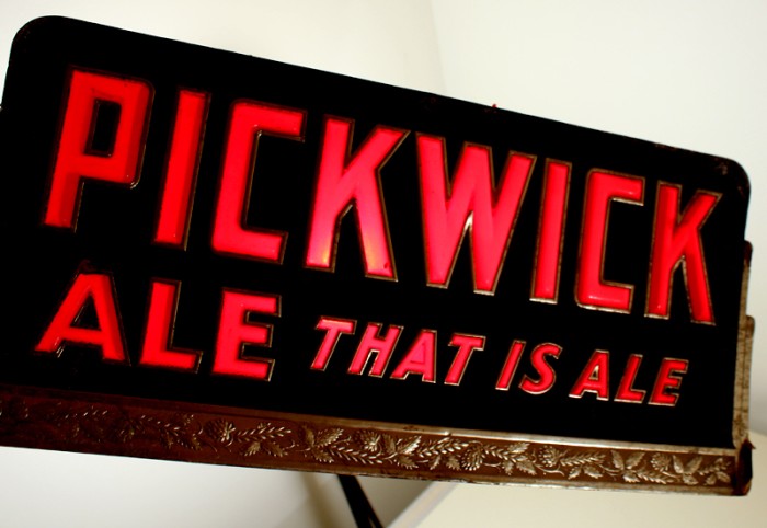 Pickwick Ale Faux Lighted Sign at Breweriana.com