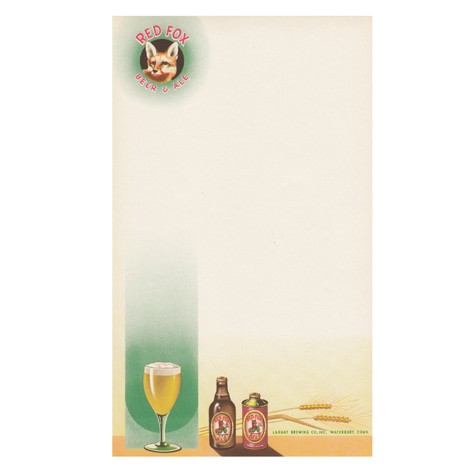 Red Fox Beer & Ale Stationery at Breweriana.com