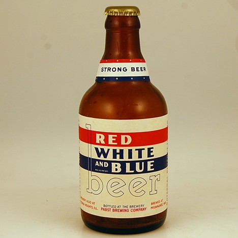 Red White Blue Strong at Breweriana.com