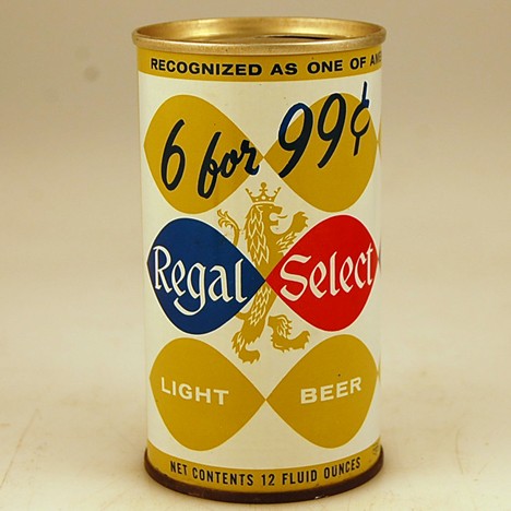 Regal Select 6 For .99 113-38 at Breweriana.com