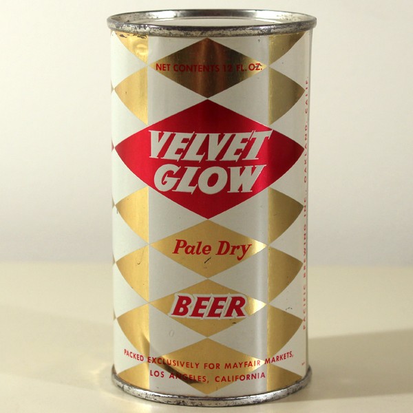 Velvet Glow Pale Dry Beer (Pacific) 143-26 at Breweriana.com