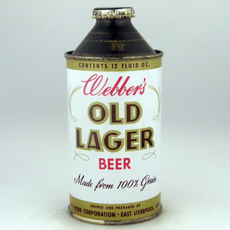 Webber's Old Lager 188-27 at Breweriana.com